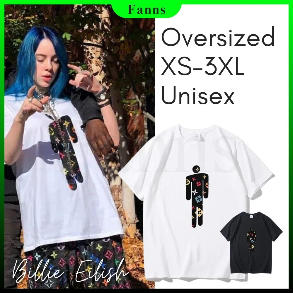 Billie Eilish Blohsh Logo Short Sleeve T Shirt Oversize Tshirt Unisex ...