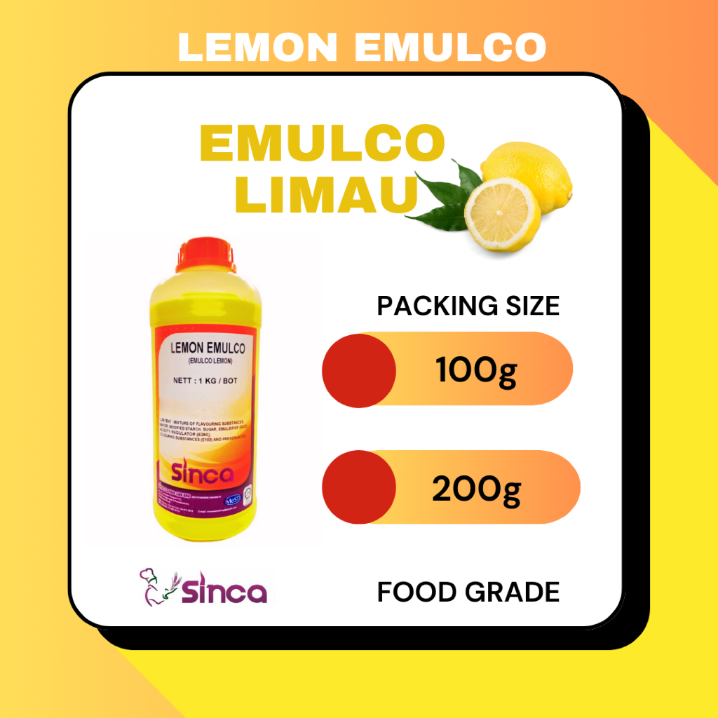 Emulco Lemon / Lemon Emulco 300g / 500g / 1kg | Gred Makanan | Halal ...