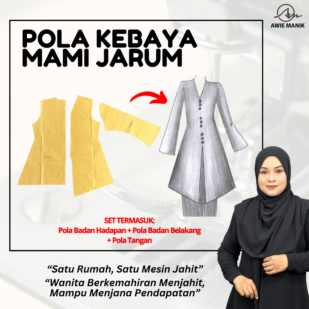 [DEWASA] POLA KEBAYA MAMI JARUM AWIE MANIK | Shopee Malaysia