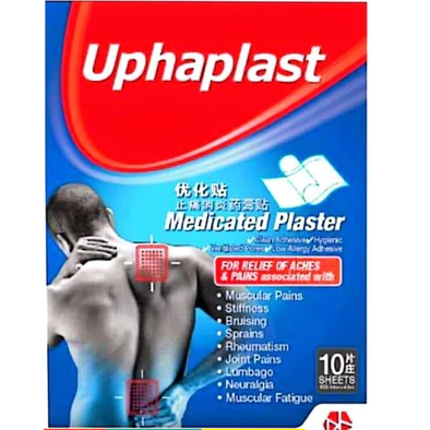 UPHAPLAST MEDICATED PLASTER 10'S - Patch for Pain Relief of Body Aches ...
