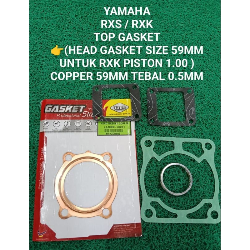 YAMAHA RXS115 ( RXK PISTON 1.00 SIZE 59MM ) TOP SET GASKET SET HEAD ...
