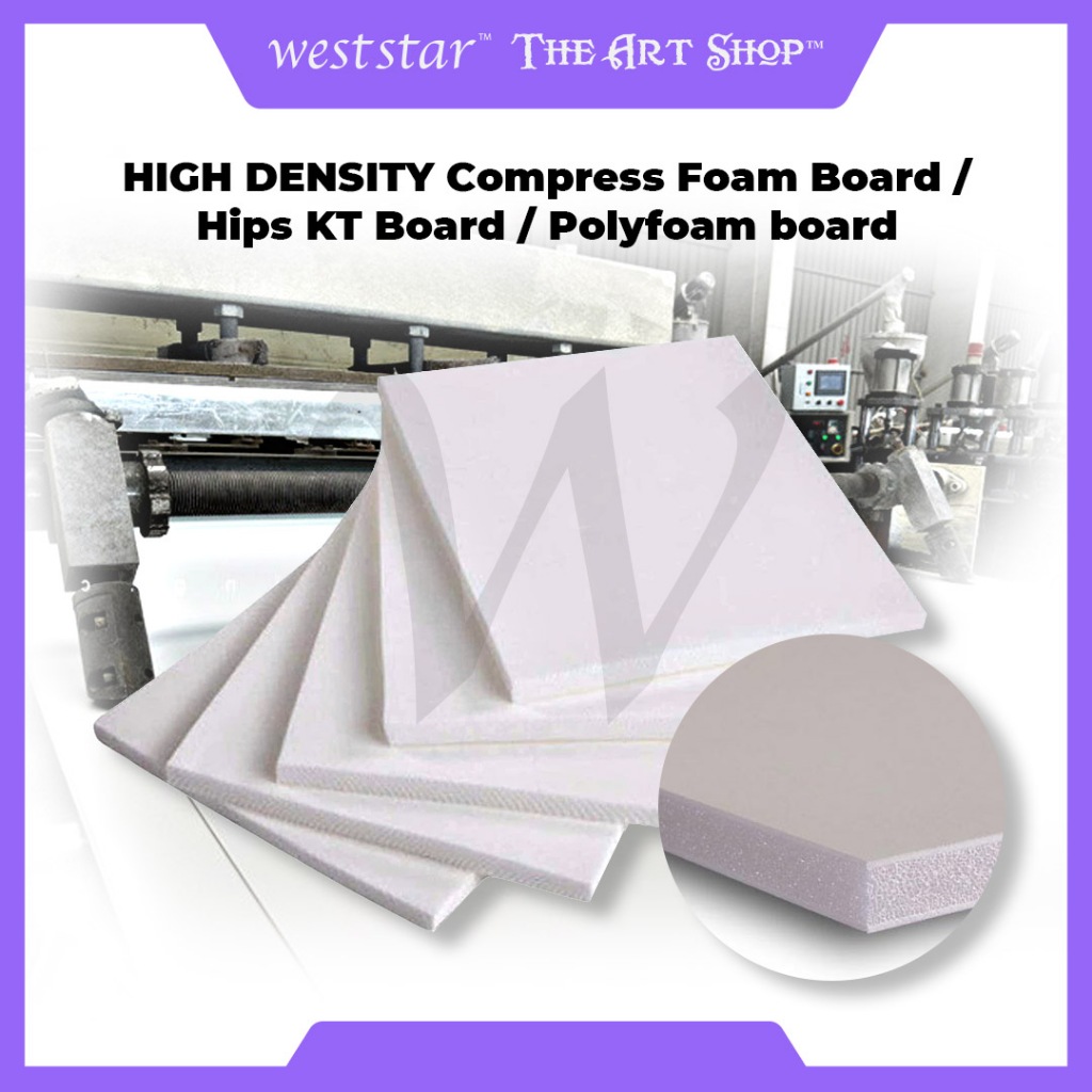HIGH DENSITY Compress Foam Board/Hips KT Board / White Paper Foam ...