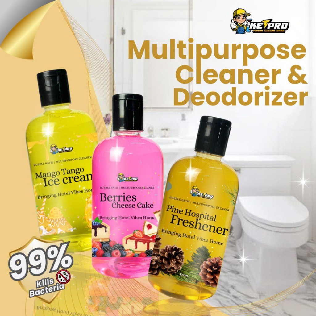 SABUN MULTIPURPOSE CLEANER & DEODORIZE (BUBBLEBATHBYKETPRO) | Shopee ...