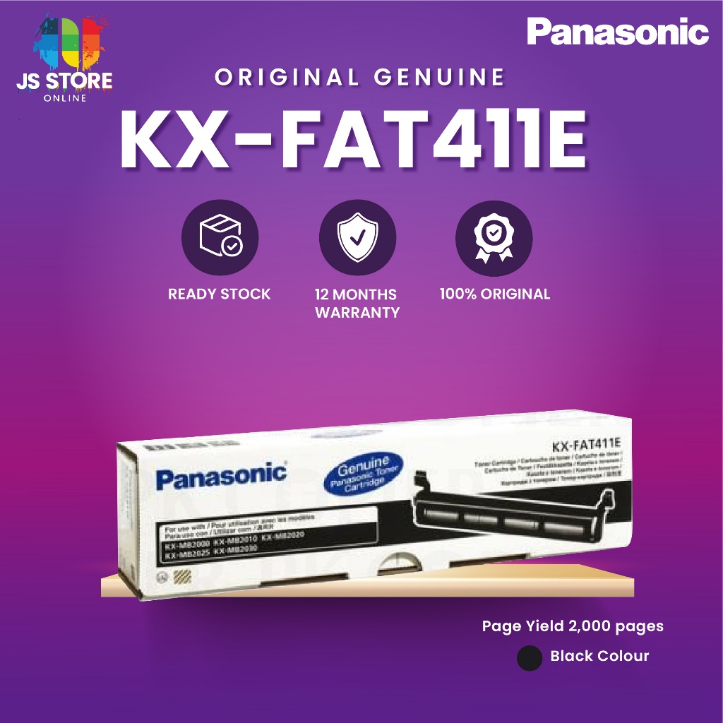[100% ORIGINAL] Panasonic KX-FAT411E / KXFAT411E / FA411 / FAT411/ 411E /411 Toner KX-MB1900 KX ...