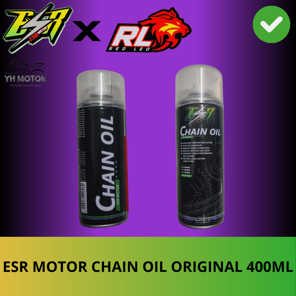 ESR MOTOR CHAIN OIL ORIGINAL 400ML/chain oil Esr 100%original/spary rantai esr | Shopee Malaysia