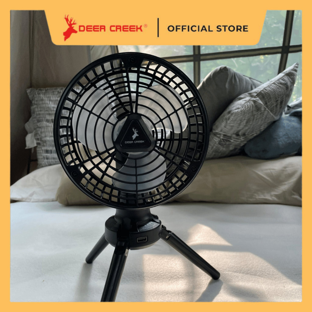 Portable Camping Foldable Tripod Fan Light X77 5V-2A (Type-C Charging ...