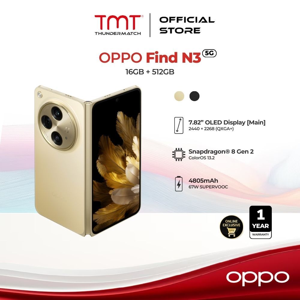 OPPO Find N3 5G Smartphone (16GB RAM + 512GB ROM) | Shopee Malaysia