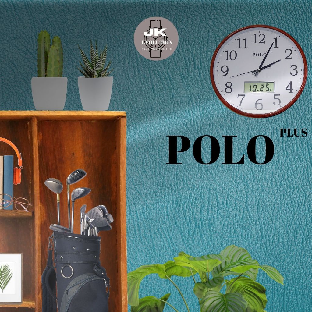 POLO PLUS 9116 Analog Digital Wall Clock Date and Day Function Living ...