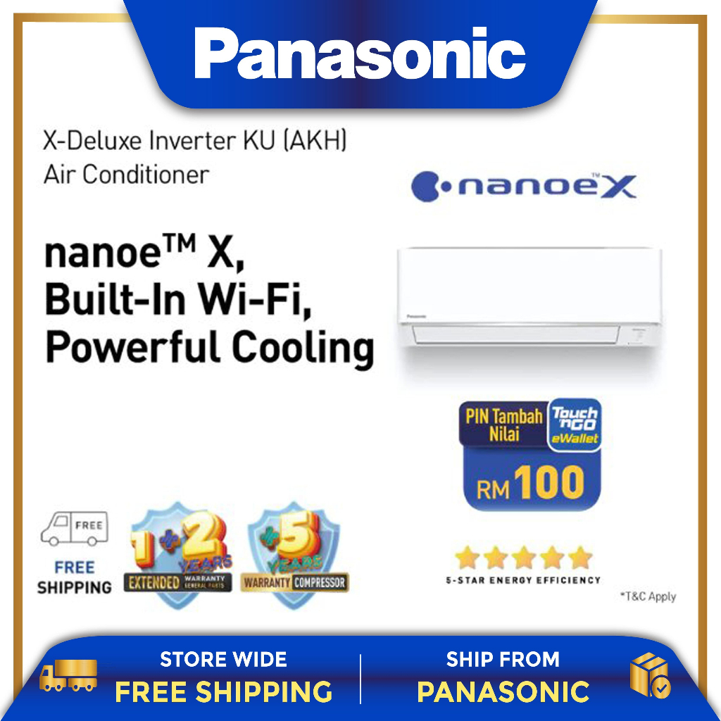 PANASONIC R32 RAC X-DELUXE (KU) INV WM 1.0/1.5/2.0/2.5/3.0HP | Shopee ...