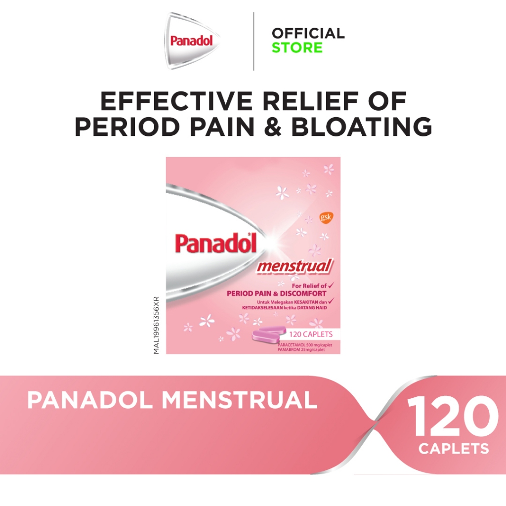 Panadol Menstrual Caplet for Effective Relief Of Period Pain, Bloating ...