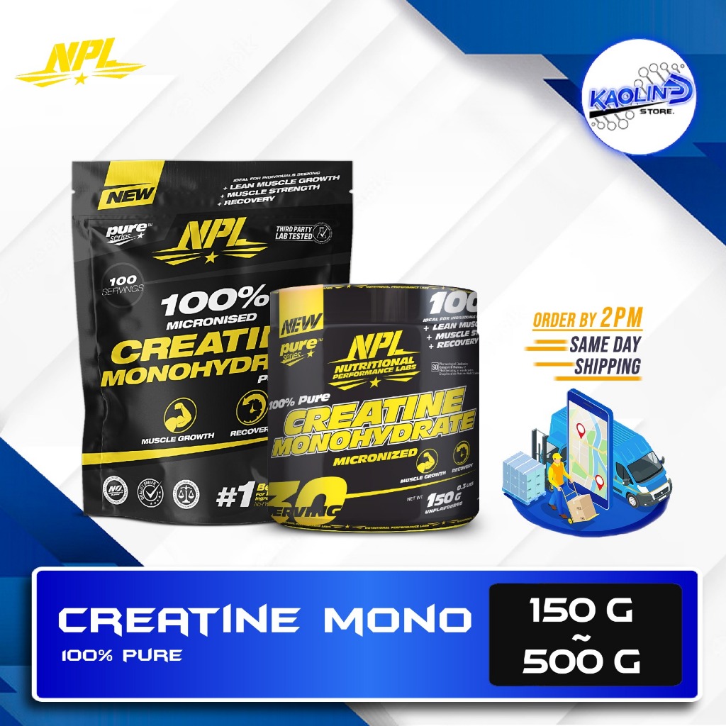 NPL 100% Creatine Mono Recovey Lean Muscle Strength Halal Fitness Gym ...