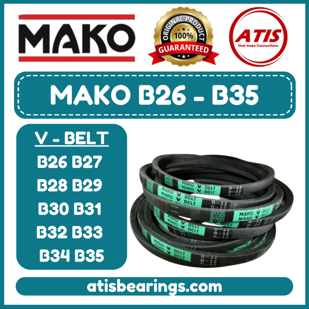 MAKO B26 B27 B28 B29 B30 B31 B32 B33 B34 B35 STANDARD V-Belt | Shopee Malaysia