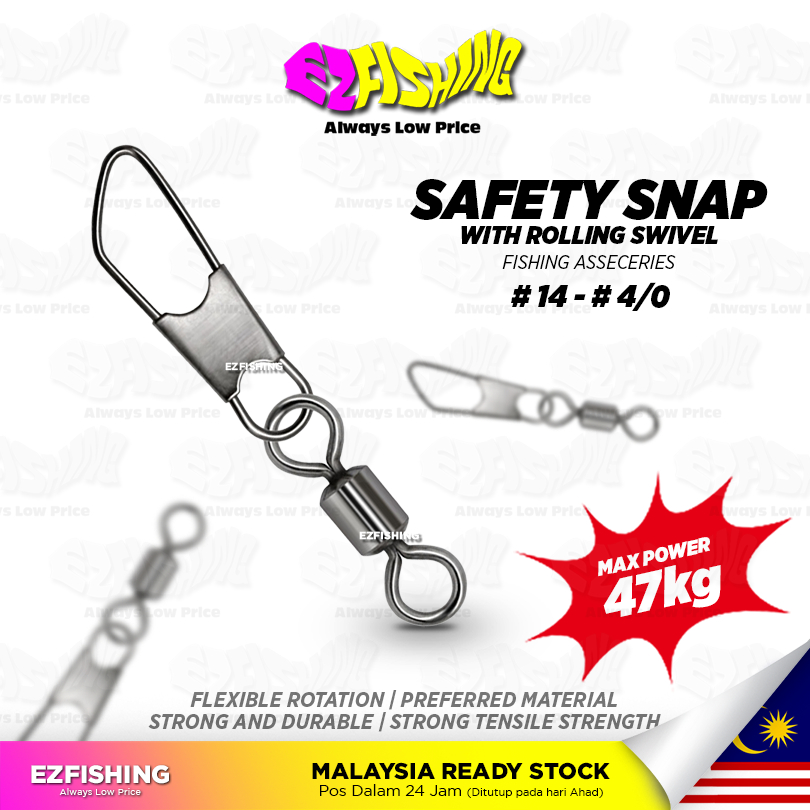 EZF Safety Snap (1 pc) Pin Kekili Pancing Ultralight Jigging Casting ...