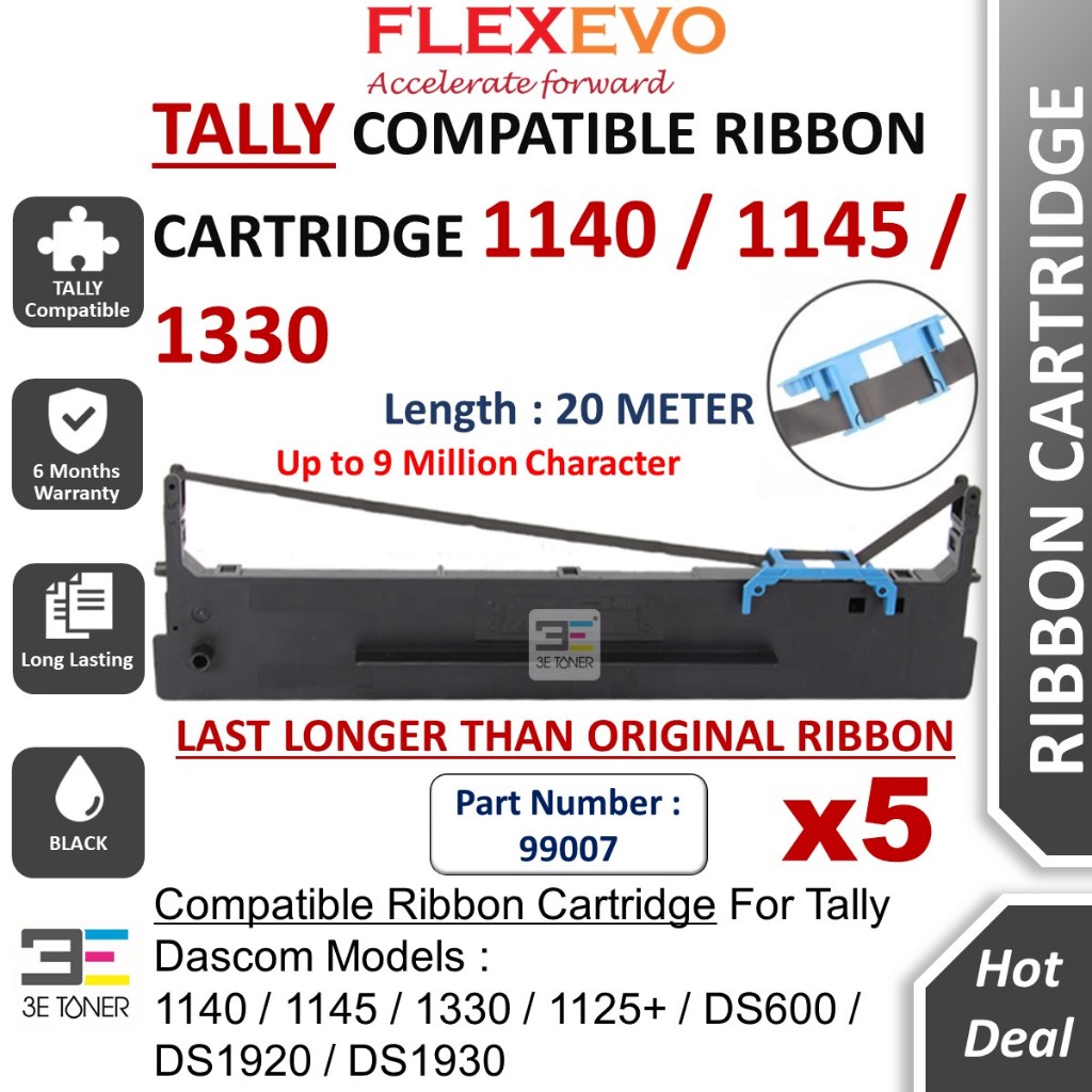 5 Units Compatible Tally Dascom 1145 99007 DS600 DS1920 DS1930 1125 ...