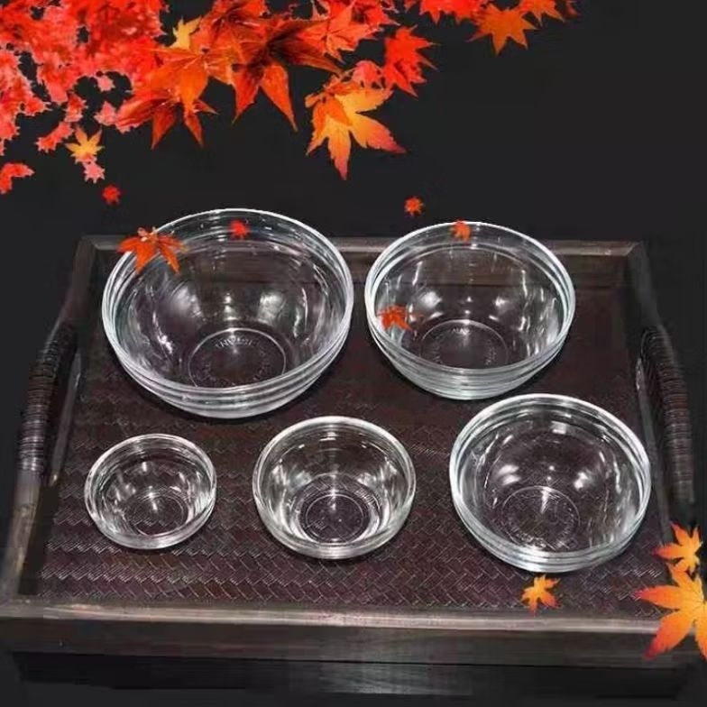 mangkuk kaca kecil Small clear Glass Bowl 6cm/7.5cm/9cm/10.5cm Sakura ...