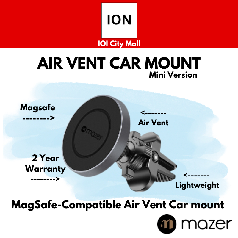 MAZER MagSafe-Compatible Air Vent Car mount (Non-Wireless Charging ...
