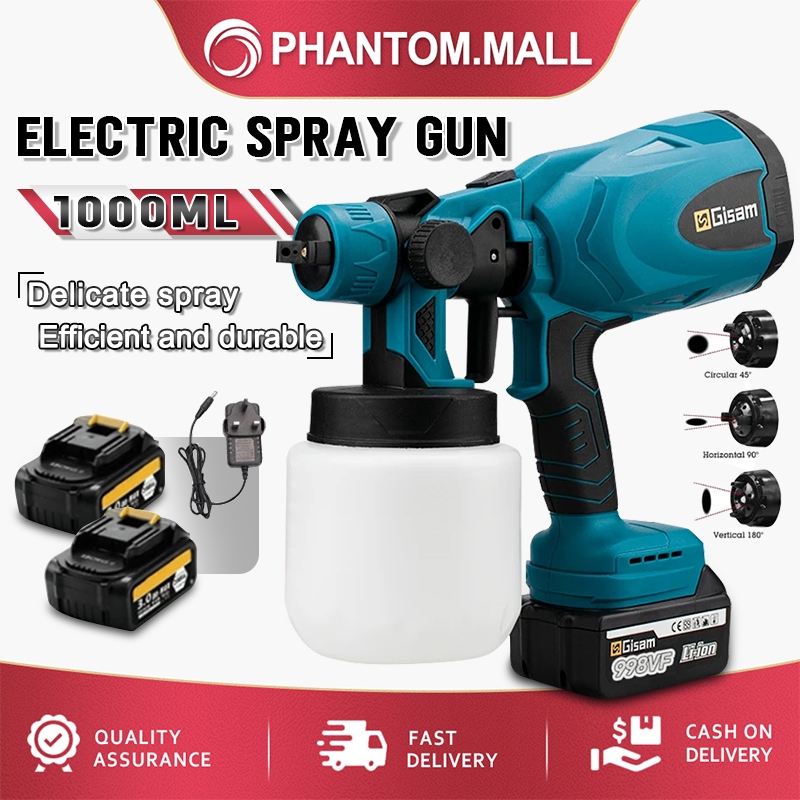 998VF Cordless Electric Handheld Spray Gun 1000ML High Power Paint ...