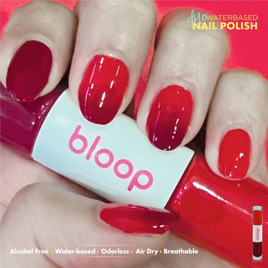 Bloop Duo Waterbased Basic Peel Off Nail Polish 2-Dalam-1 Pengilat Kuku ...