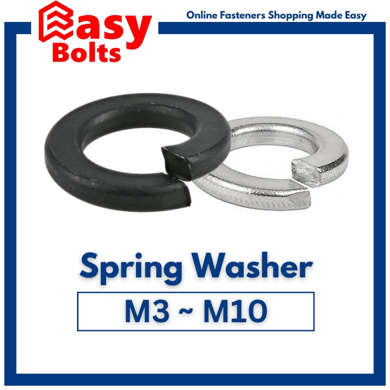 Steel Spring Washer M3 ~ M10 (Spring/Split Washer) (M3 M4 M5 M6 M8 M10 ...
