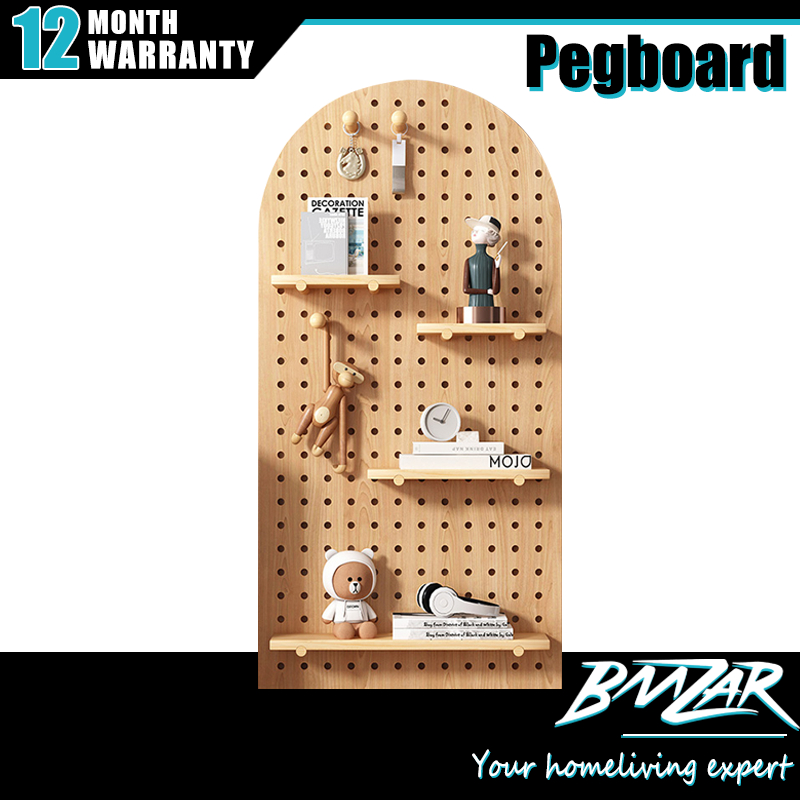 𝐁𝐌𝐙𝐀𝐑 Wall Mounted Pegboard Solid Wood Display Rack 實木洞洞板 | Shopee Malaysia