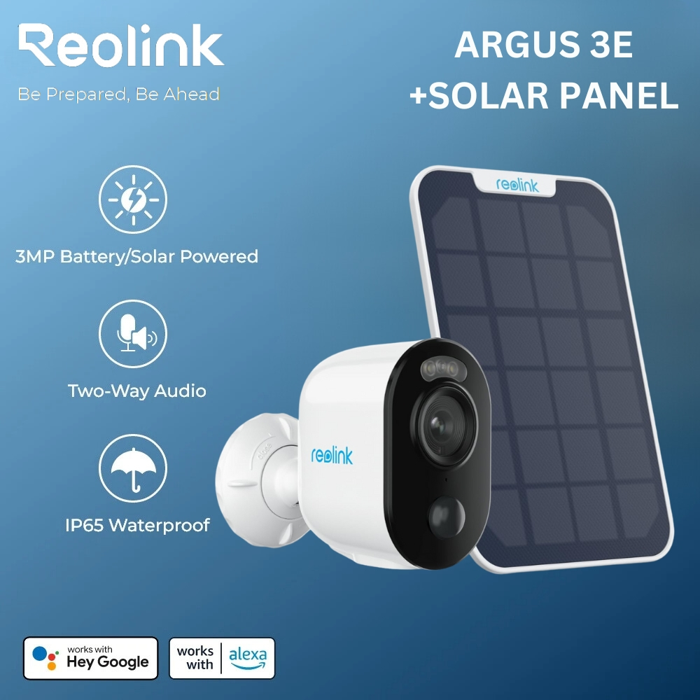 Reolink Argus 3E Battery WiFi Camera 3MP 6x Digital Zoom Wire-Free ...