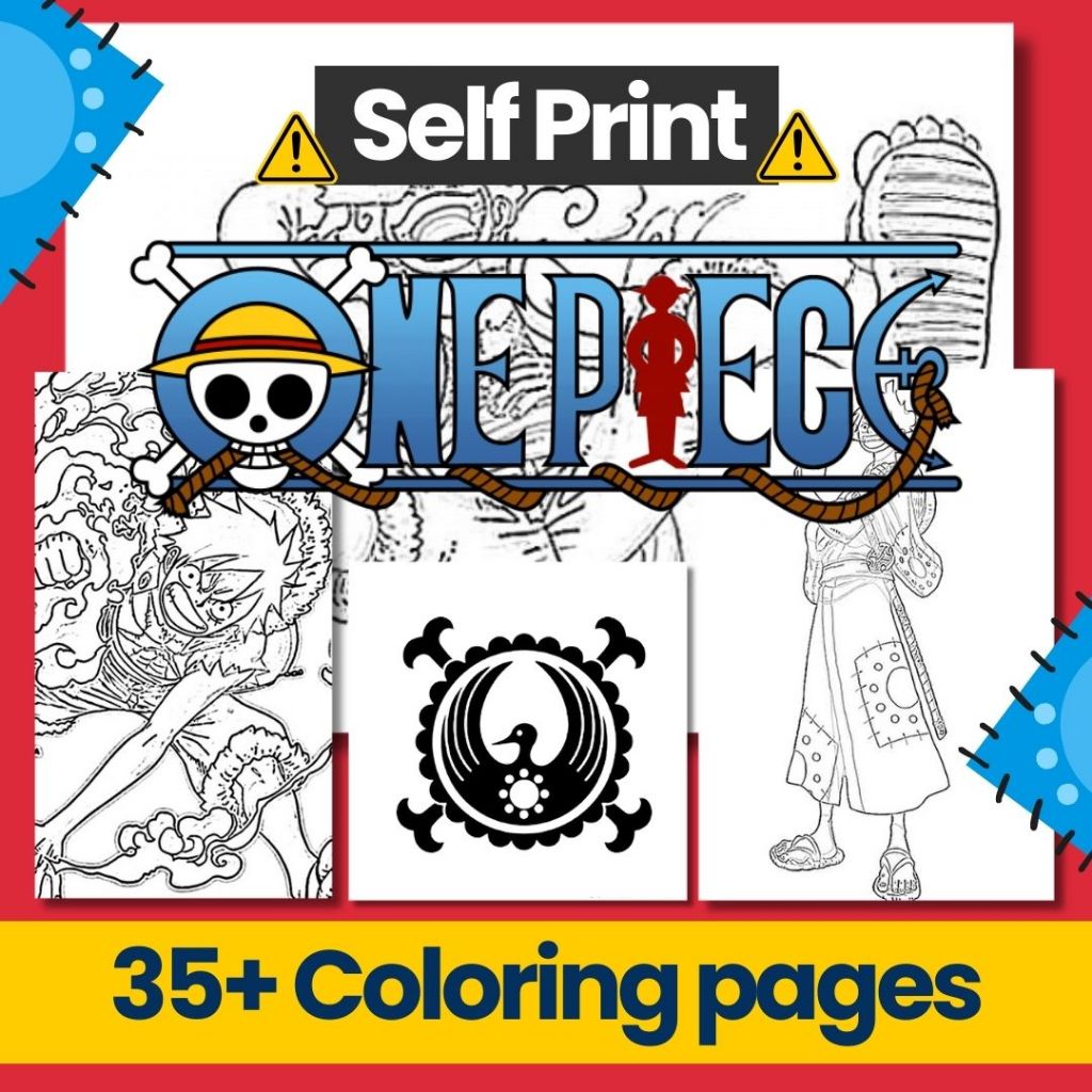 ONE PIECE ( WANO ) 2024 Colouring Pages PDF file ( CETAK SENDIRI / SELF ...