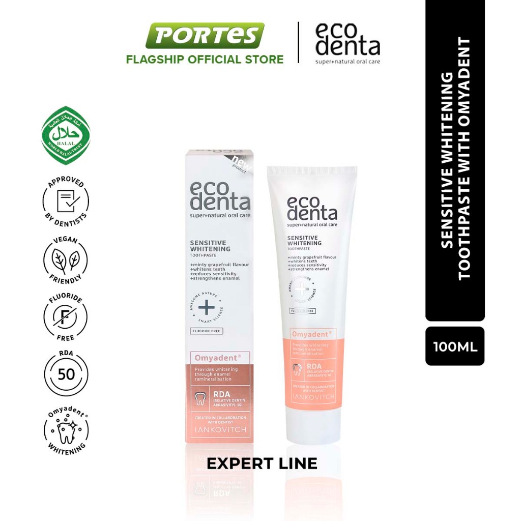 ECODENTA - Sensitive Whitening Toothpaste with Omyadent (100ml ...