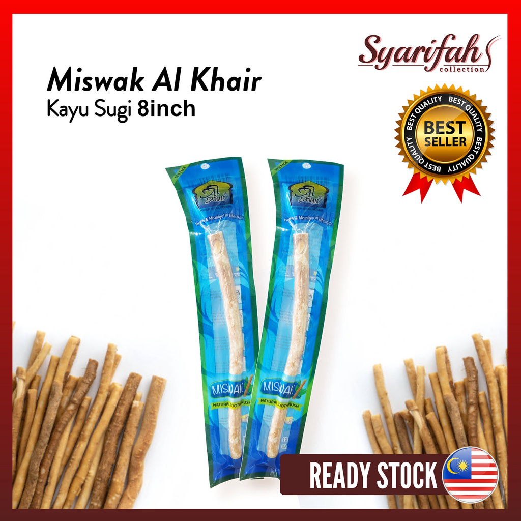 Miswak Kayu Sugi Alkhair Ready Stok 8' 100% asli random saiz | Shopee ...