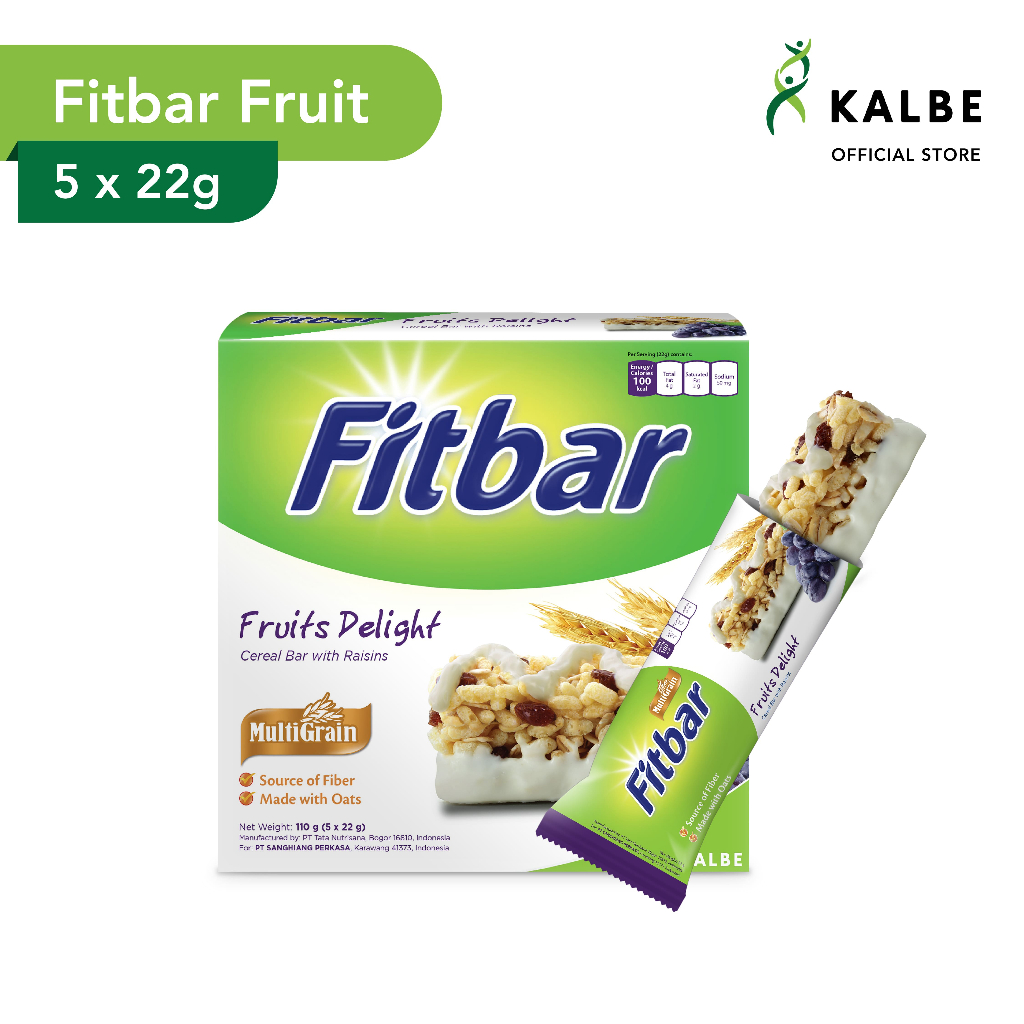 Fitbar Snack Bar Fruits (5 Bars x 22g) | Shopee Malaysia