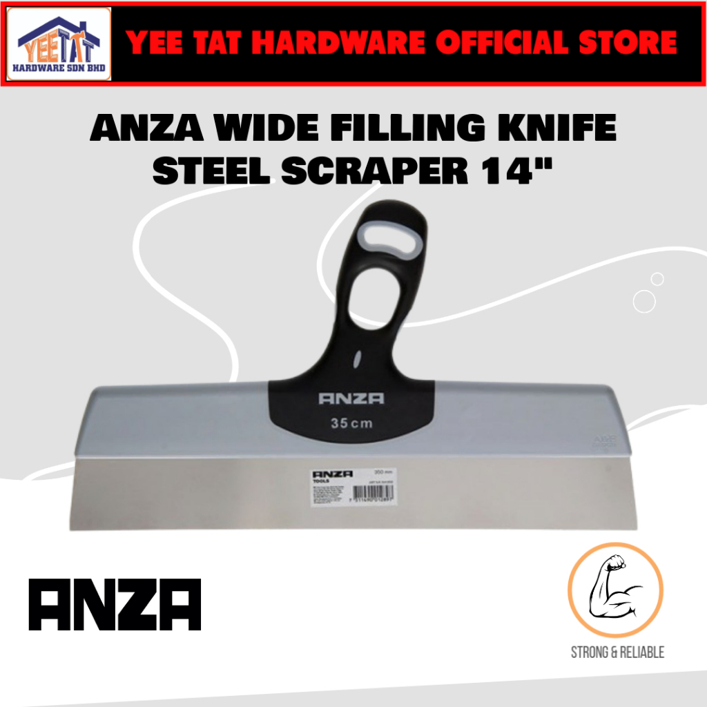 [ ANZA ] WIDE FILLING KNIFE SCRAPER SKIM COAT TROWEL 14”/350mm | Shopee Malaysia