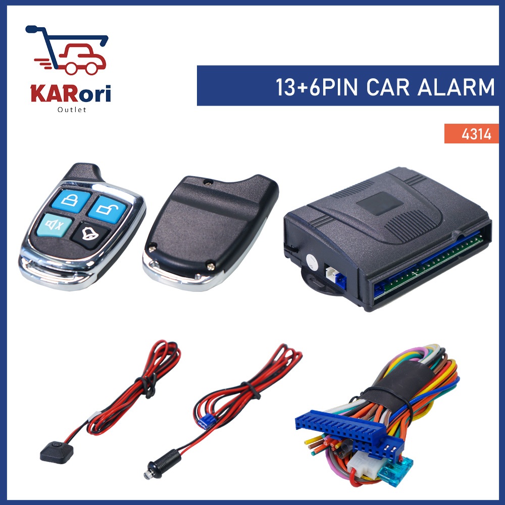 13+6 PIN CAR ALARM SYSTEM / CAR REMOTE BUTTON ALARM SYSTEM | Shopee ...