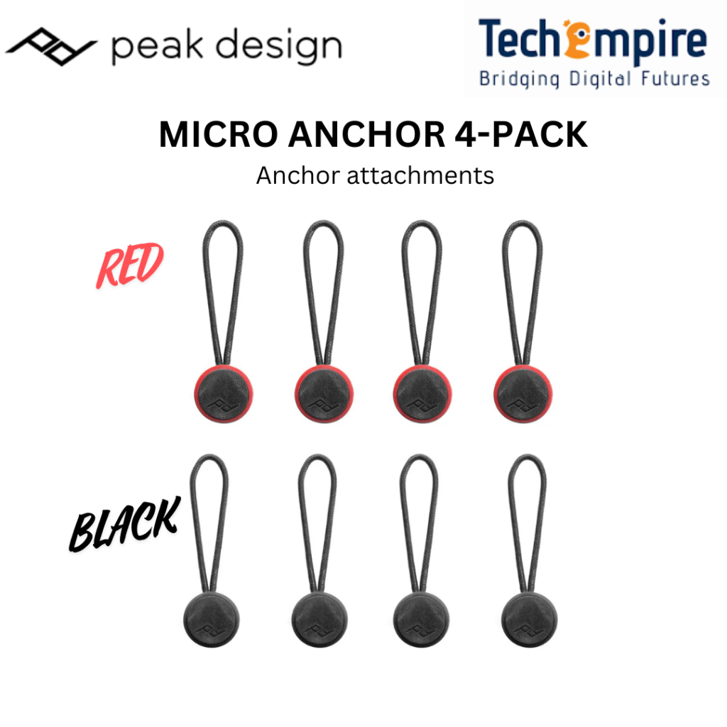 Peak Design Micro Anchor 4-Pack 4PK-AN-4 / 4PK-AN-BK-4 (Life Time ...