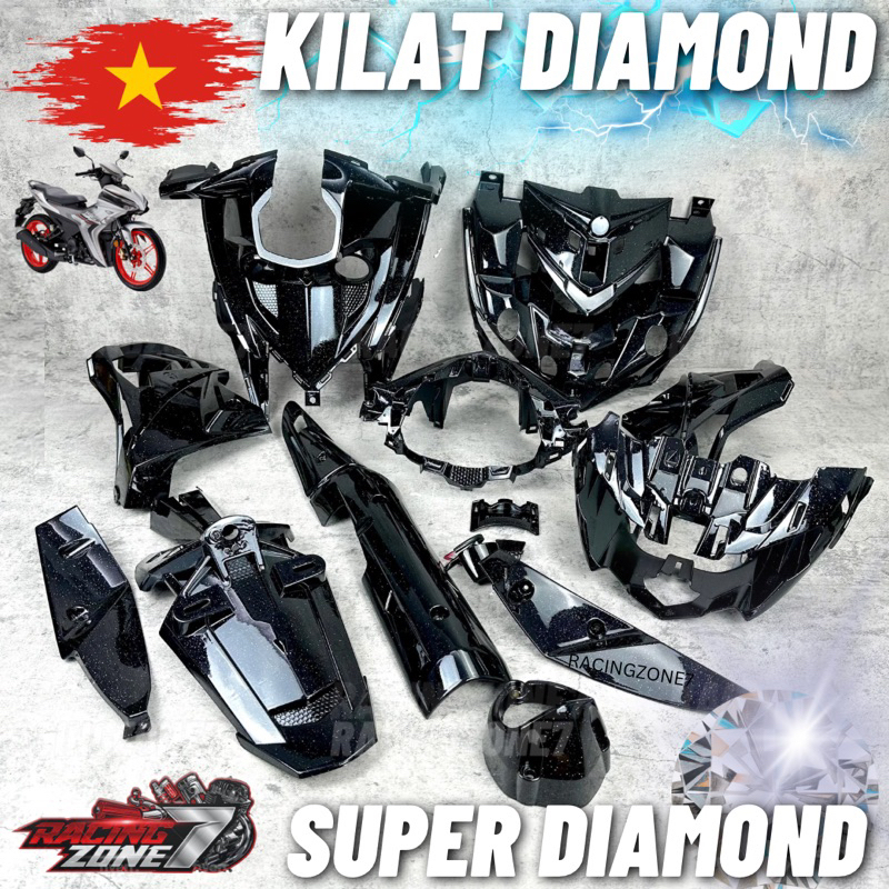 🇻🇳JUPITER EXCITER YAMAHA ORIGINAL INNER HITAM KILAT DIAMOND JMX/ Y15ZR V1 V2/ Y16ZR V1 Abs ...