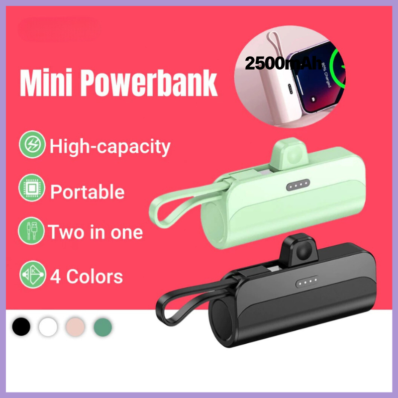 COD Mini Power Bank 2500mAh Type C Fast Charging Output Support For ...