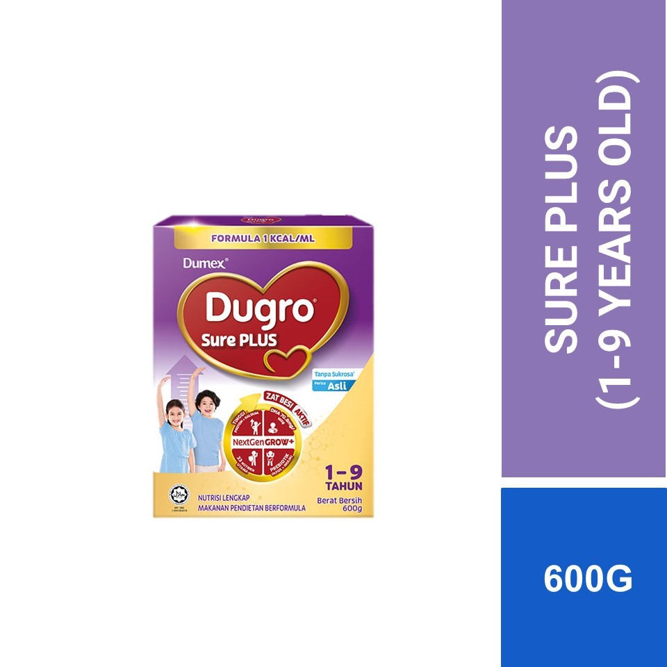 Dumex Dugro Sure Plus Tailored Nutrition Milk Formula 1-9 years (600g ...