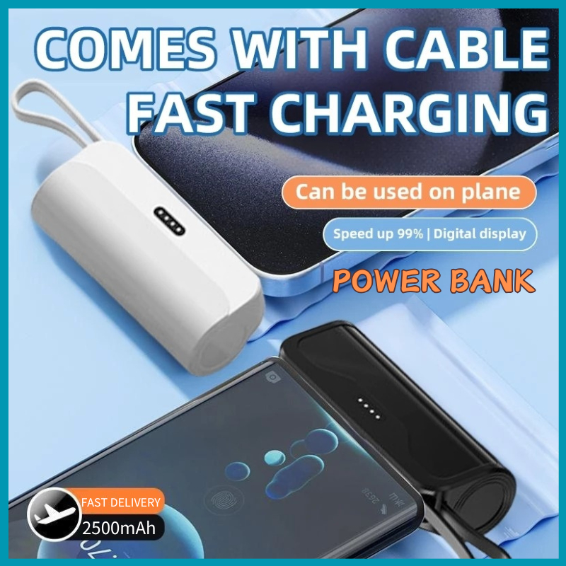 COD 2 IN 1 Mini Portable Power Bank Digital Display Full Capacity ...