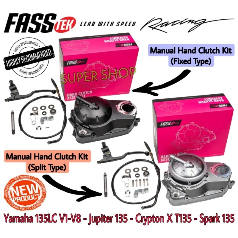 🔥100% ORIGINAL🔥 FASSTEK ECO Racing Hand Clutch Hyperclutch Disc Yamaha LC 4S V1-V8 UMA RCB ESR ...