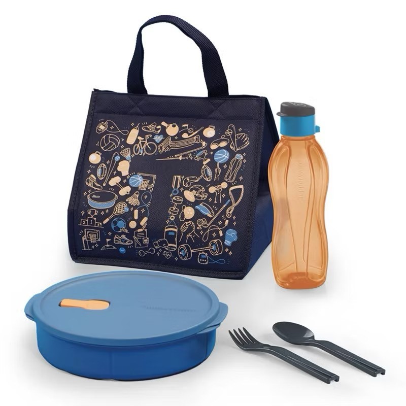 Tupperware Fit to Go set (Lunch Box) (Drinking Bottle) (Cutlery ...