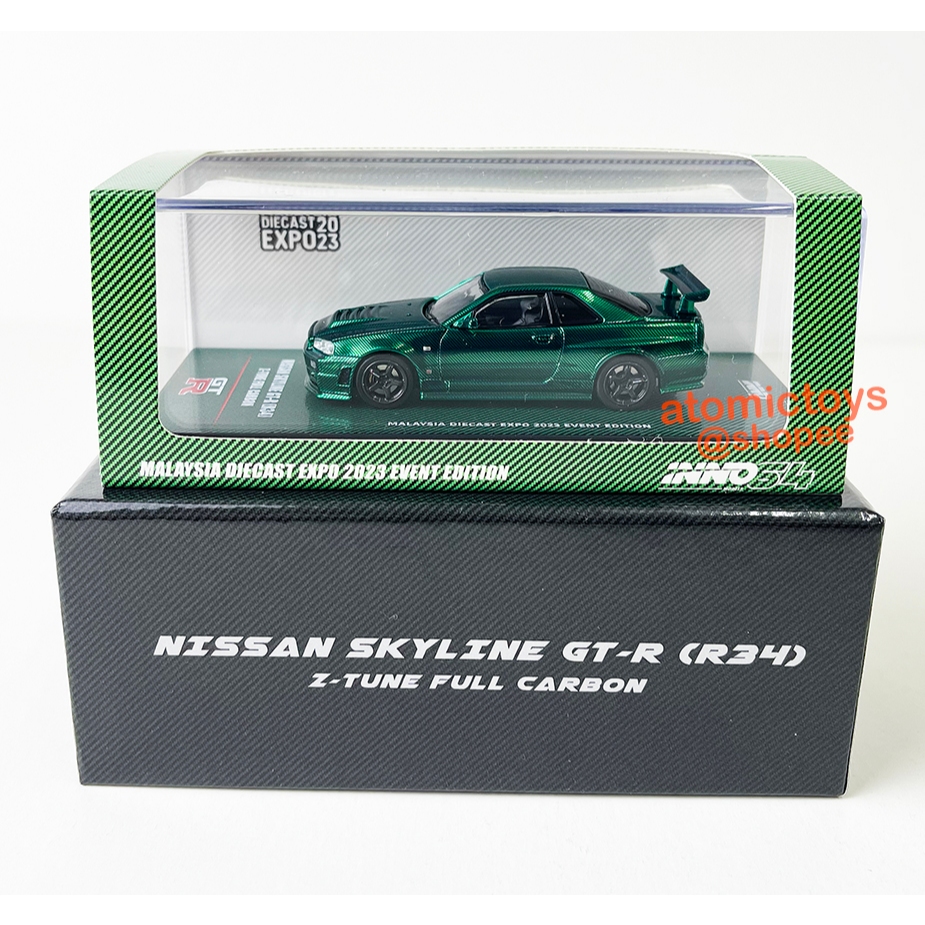 Inno64 Nissan Skyline R34 Chase Z-Tune Full Carbon Black Malaysia ...
