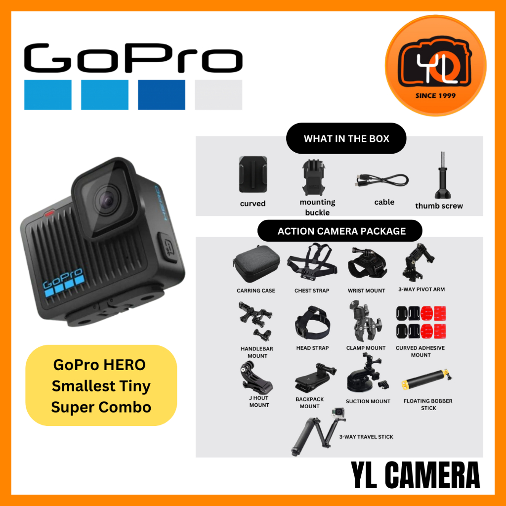 GoPro HERO Smallest Tiny 4K action Camera | Shopee Malaysia