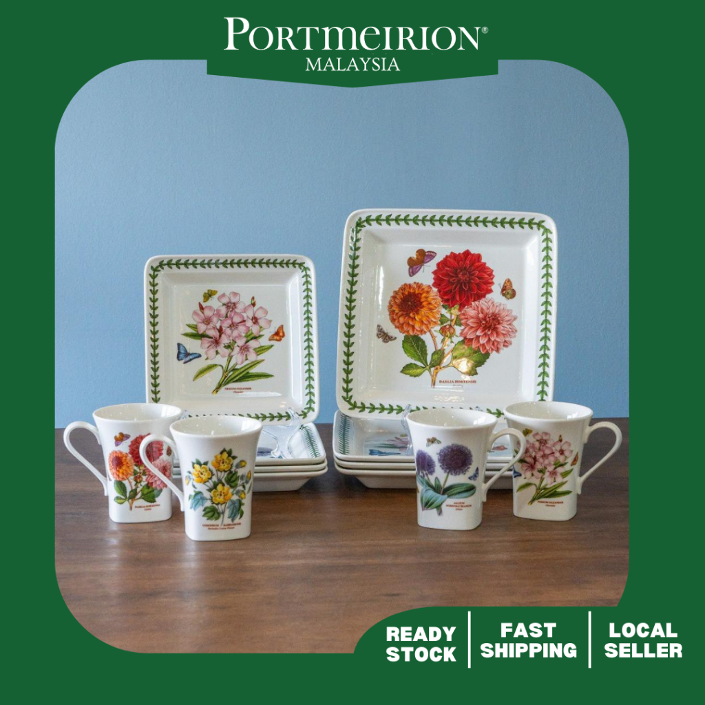 Portmeirion Botanic Garden 12 Piece Square Set New Motif (CHN) | Shopee ...