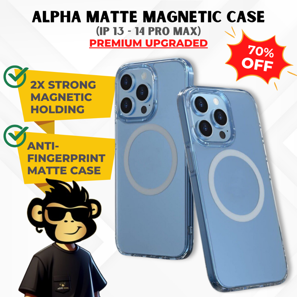 MojoSkins Alpha Transparent Matte Magnetic Casing For iP 14 Pro Max 13 ...