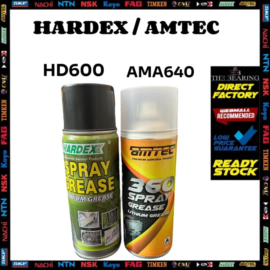 HARDEX & AMTEC SPRAY GREASE 400ML HD600/AMA640 | Shopee Malaysia