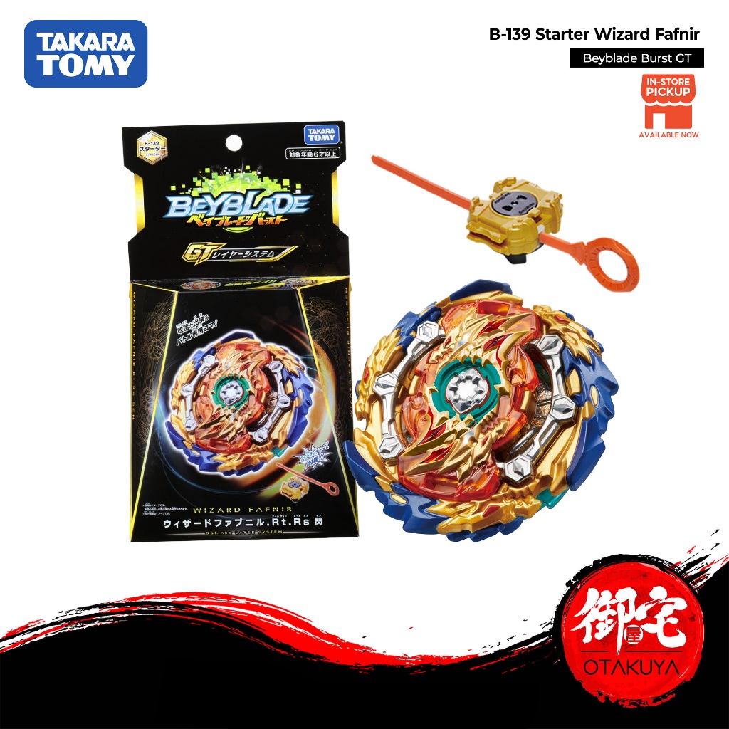 【NEW ARRIVAL】TAKARA TOMY Beyblade Burst GT B-139 Starter Wizard Fafnir ...