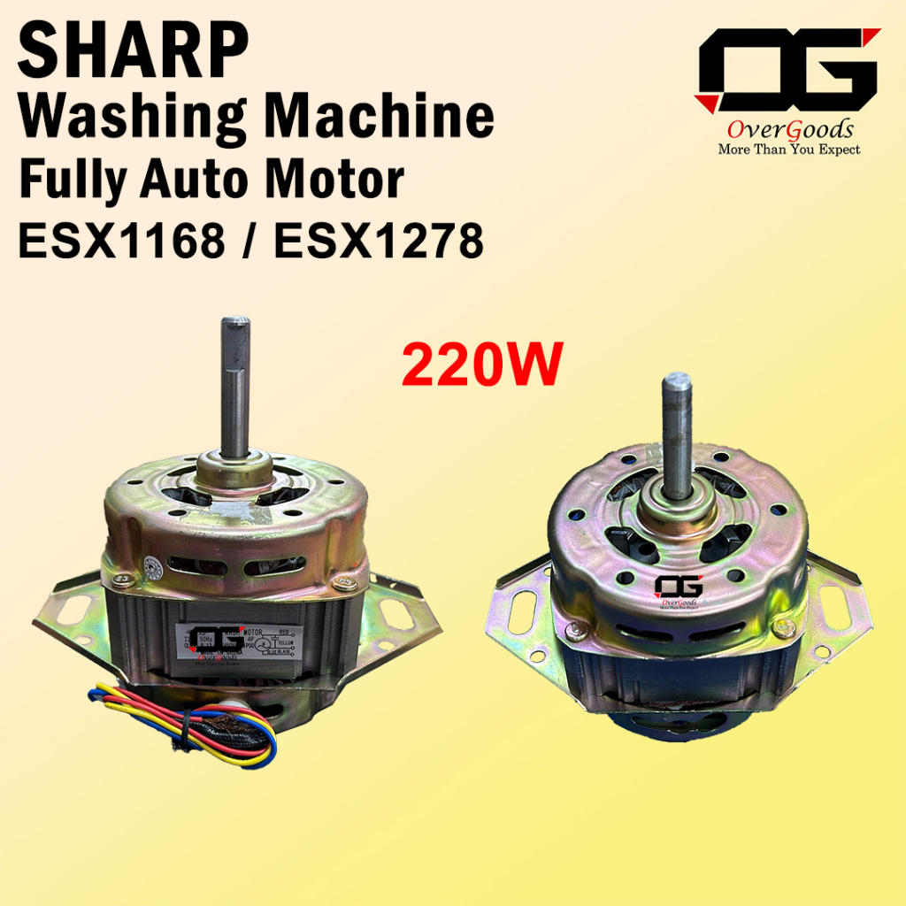 SHARP ESX1168 / ESX1278 WASHING MACHINE FULLY AUTO MOTOR 12MM Shaft ...
