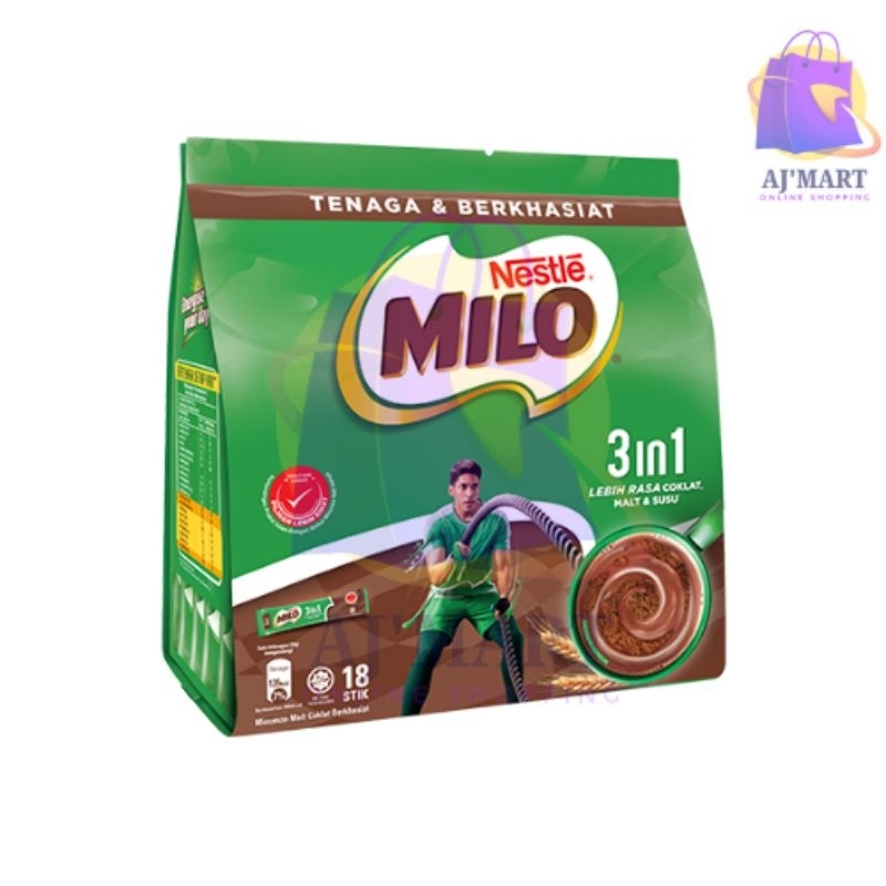 Nestle MILO® 3 in 1 [33g] 18 sachet inside - (READYSTOCK) | Shopee Malaysia