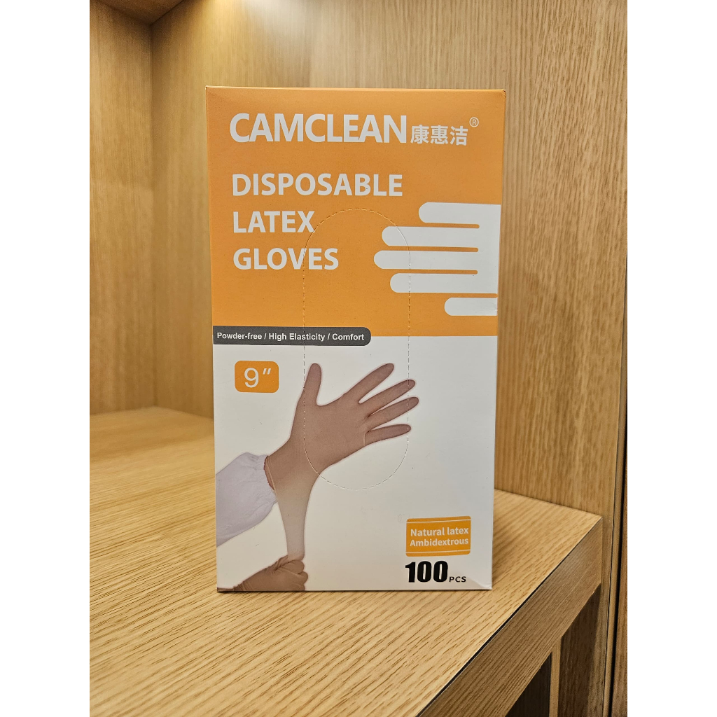 CAMCLEAN DISPOSABLE LATEX GLOVES 100'S (S/M/L) | Shopee Malaysia