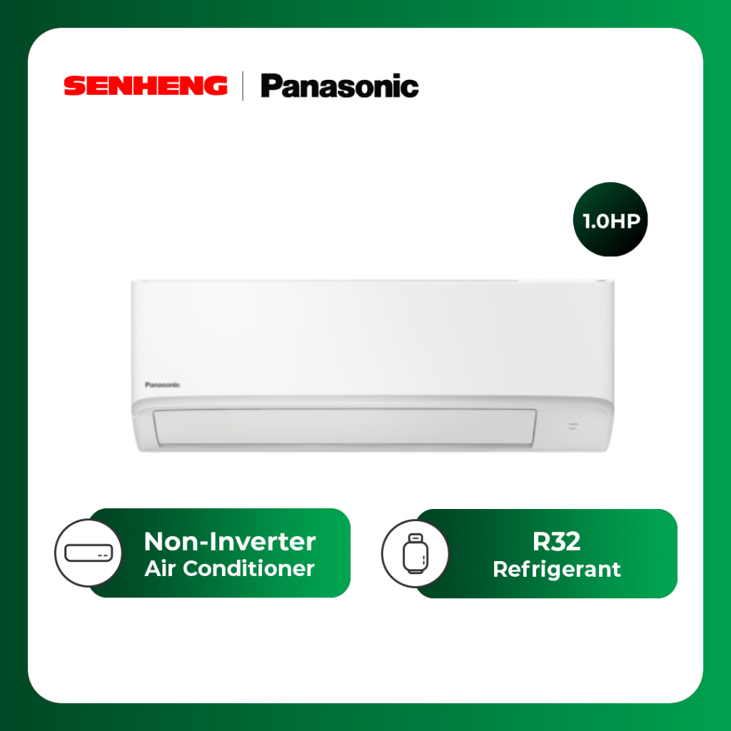 Panasonic 1.0HP Basic Non-Inverter R32 Air Conditioner CS-PN9WKH-1 ...