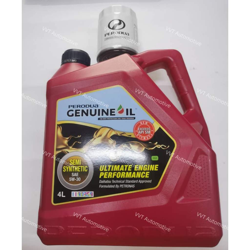 SARAWAK PERODUA 5W30 ENGINE OIL 4L MINYAK HITAM SEMI SYNTHETIC SAE 5W ...