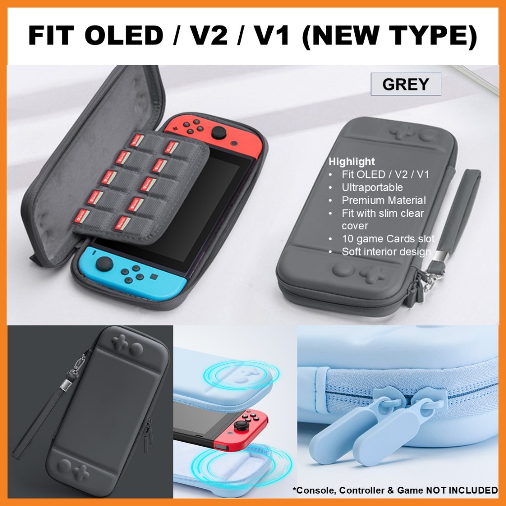 Switch OLED Bag / Switch V2 Case Hard Carry Deluxe Travel Tough EVA ...